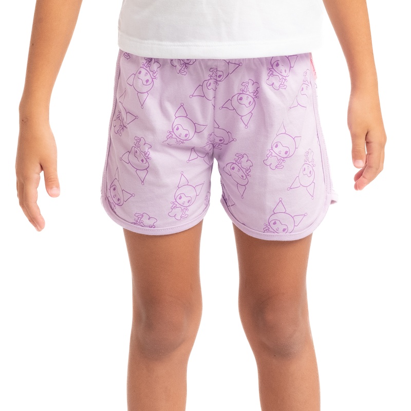 Short Niña Kuromi Mini Print Lila - Varias Tallas - 1017037