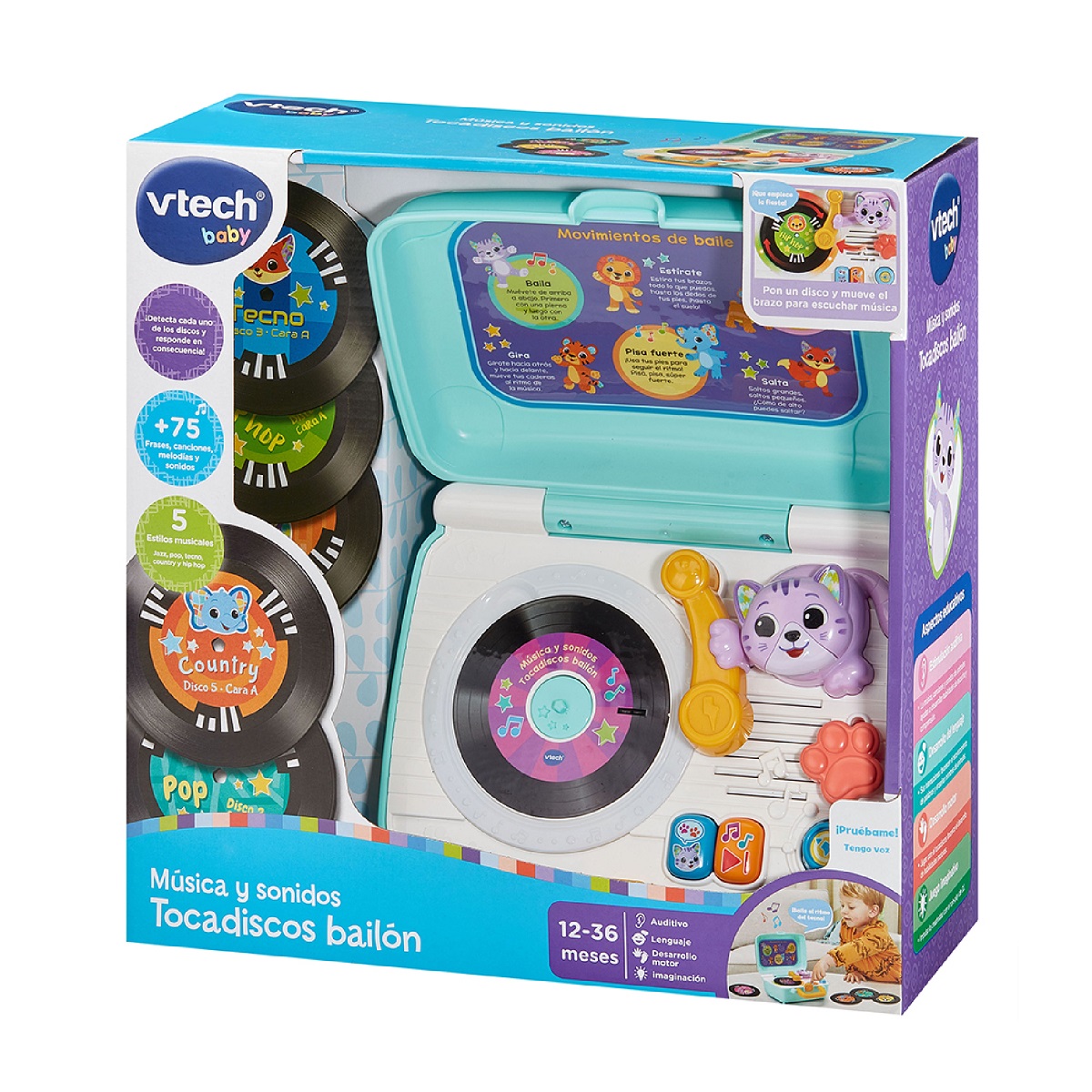 Juguete Infantil Vtech Reproductor Musical Tocadiscos - 1017068