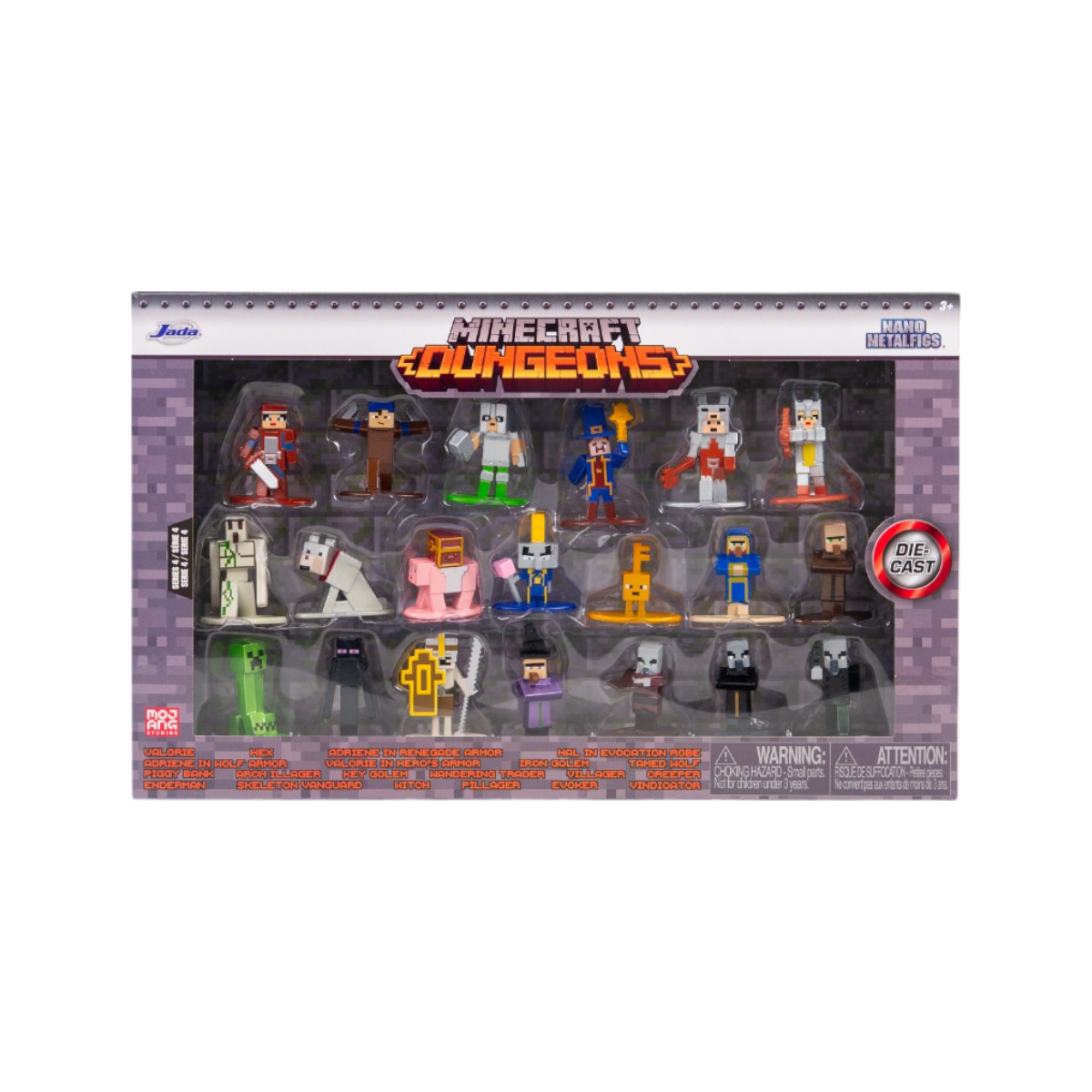 Set 20 Figuras Minecraft Metal Figs Dungeons Wave 3 - 1024099
