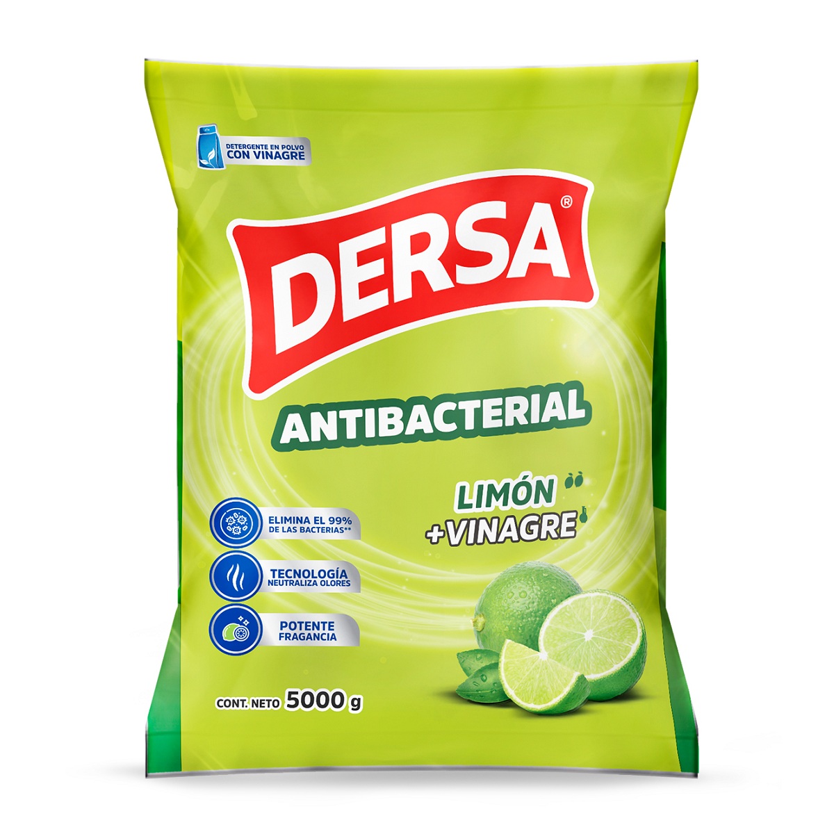 Detergente en Polvo Dersa Limón más Vinagre 5 kg - 1018433