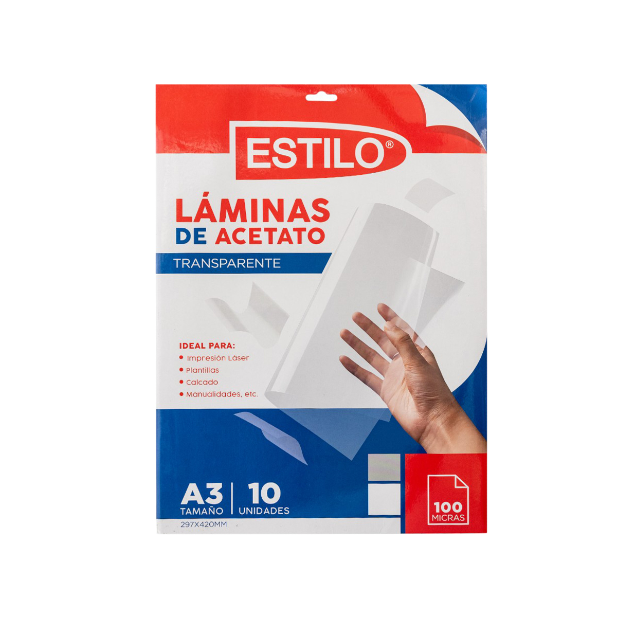 Pack 10 Láminas Transparentes Estilo para Emplasticado A3 - 1019572