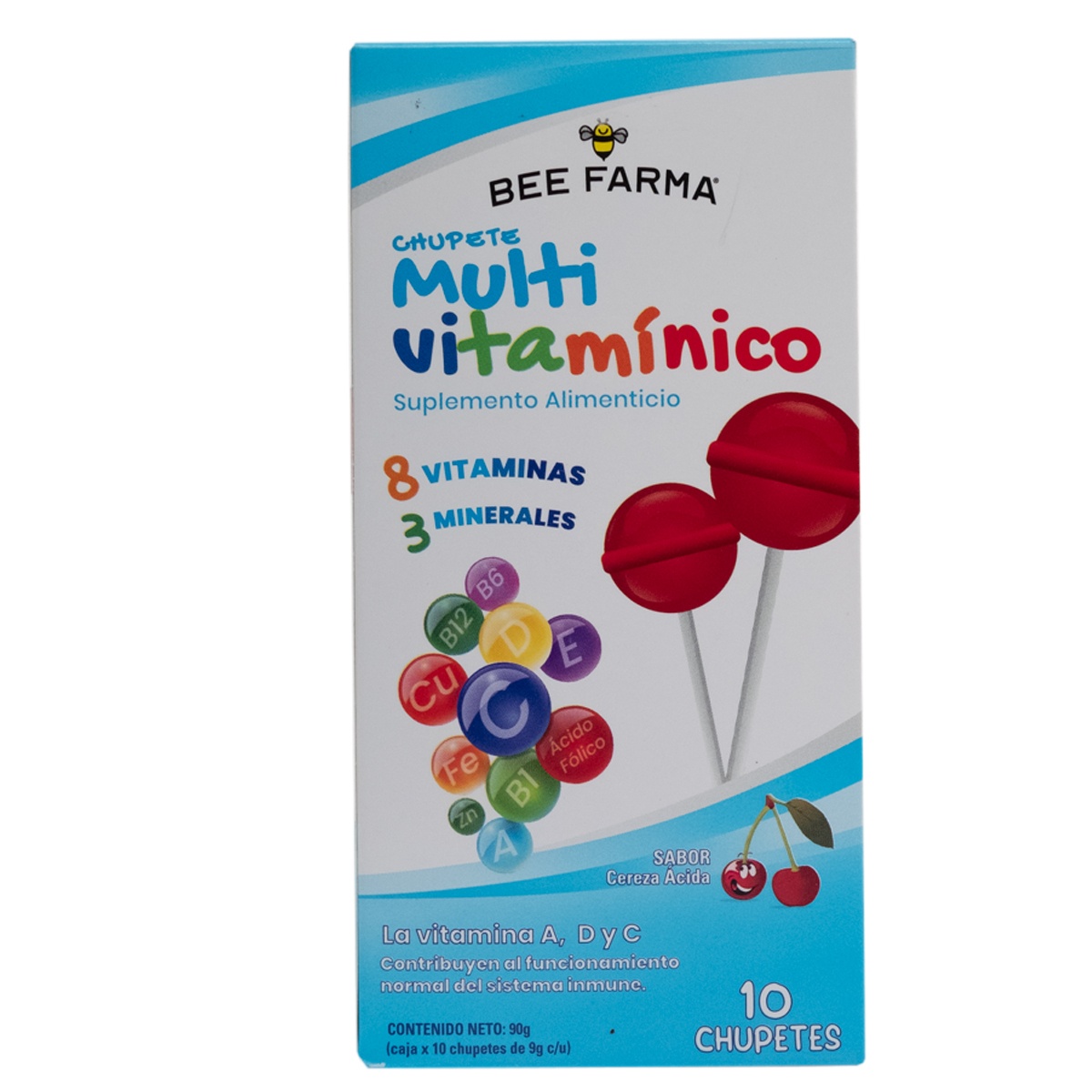 Chupete Bee Farma Multivitamínico 90 g - 10 Unidades - 1020352