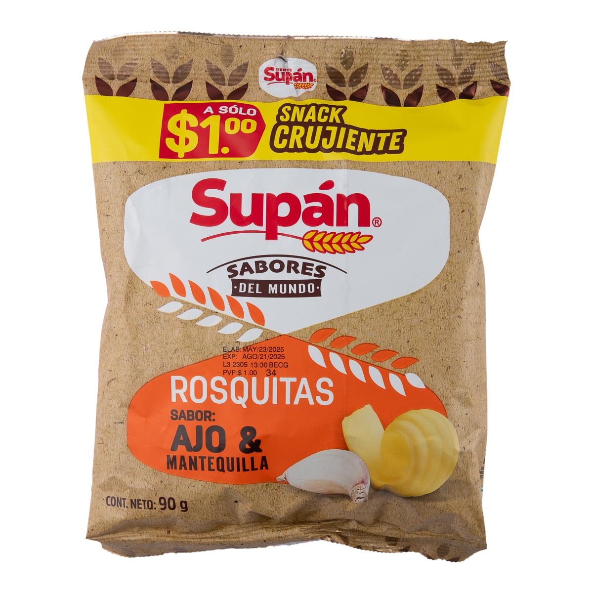 Rosquitas Supán Ajo y Mantequilla 90 g - 1022525