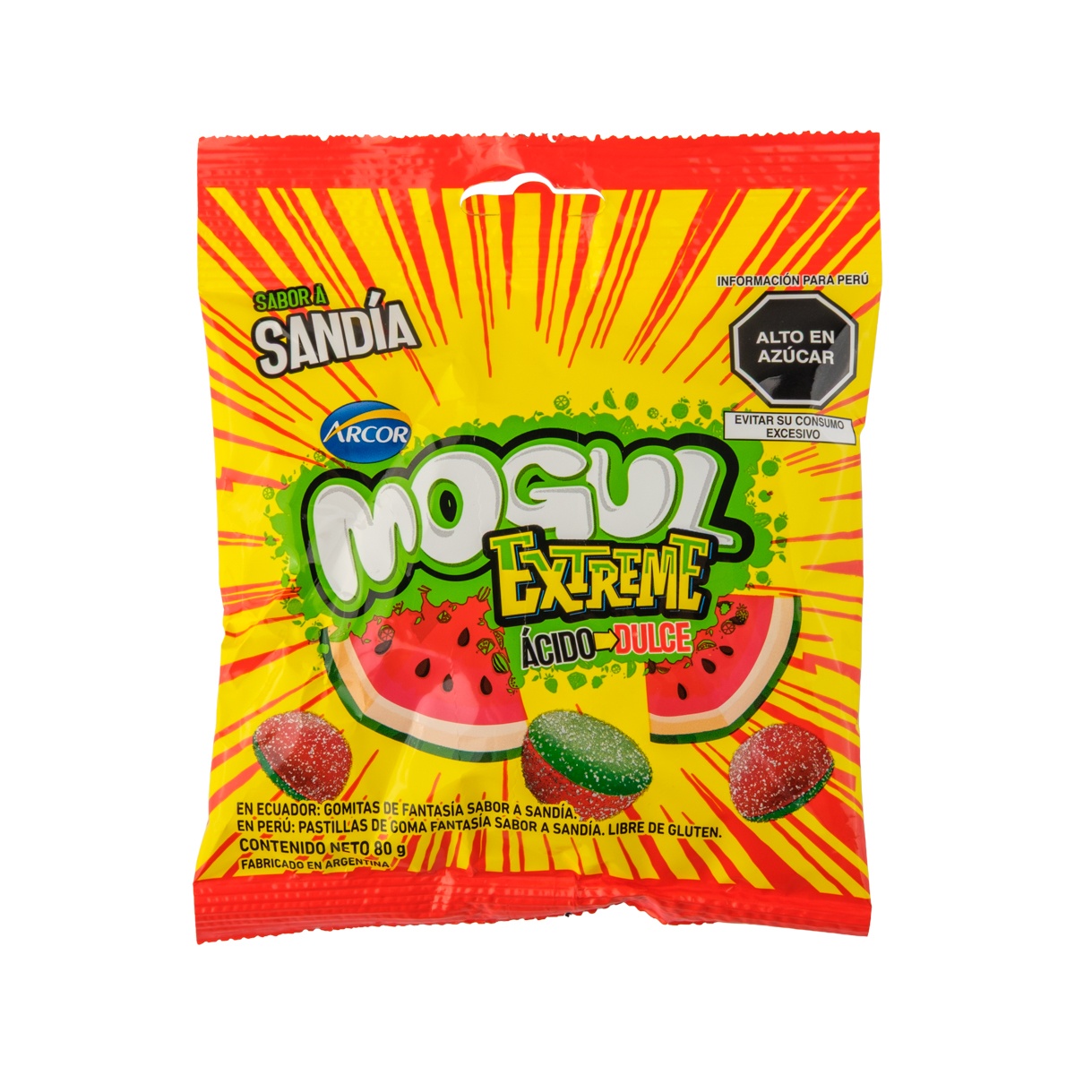Gomitas Mogul Ácido Dulce Sandía Extreme 80 g - 1071482