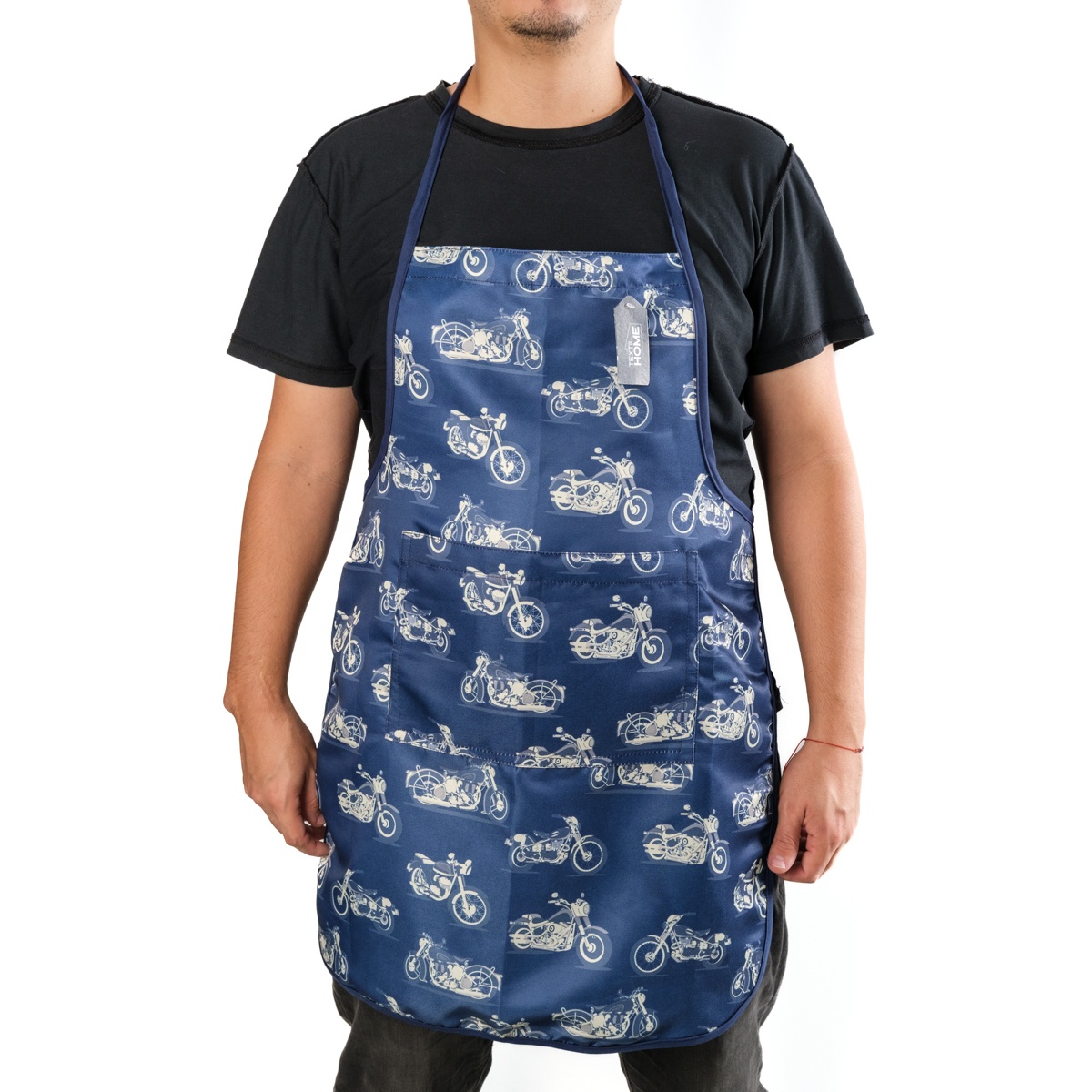 Delantal Textil Home Estampado Motos Azul - 1072517