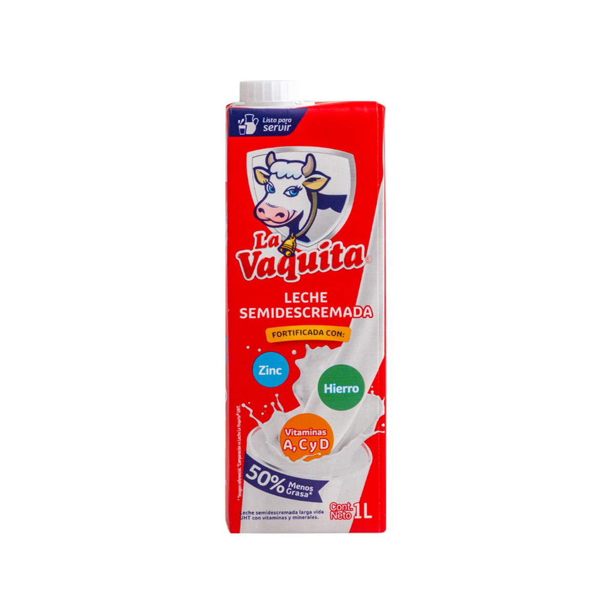 Leche Semidescremada La Vaquita 1 L - 1073229