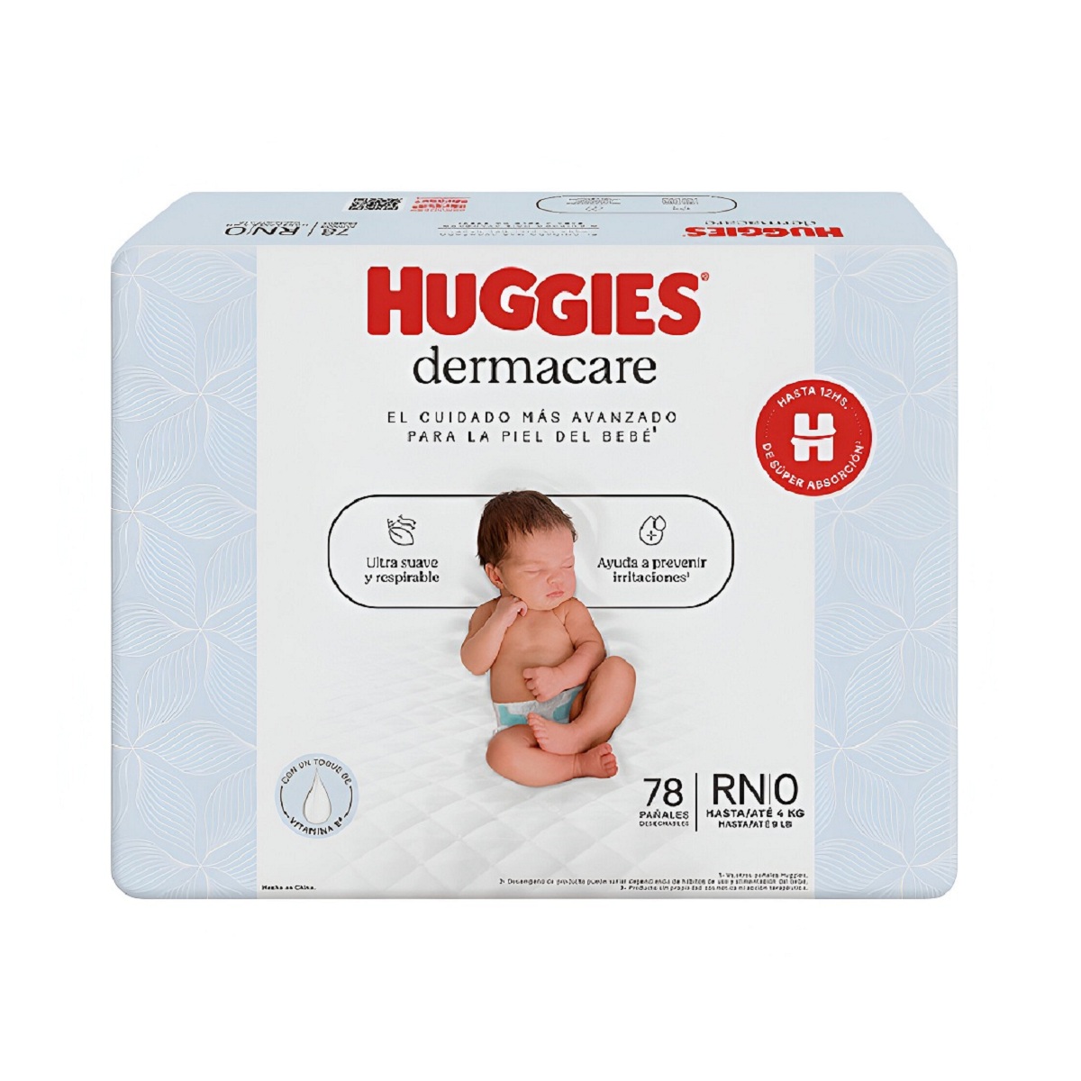 Pañales Huggies Dermacare Talla RN - 78 Unidades - 1076429