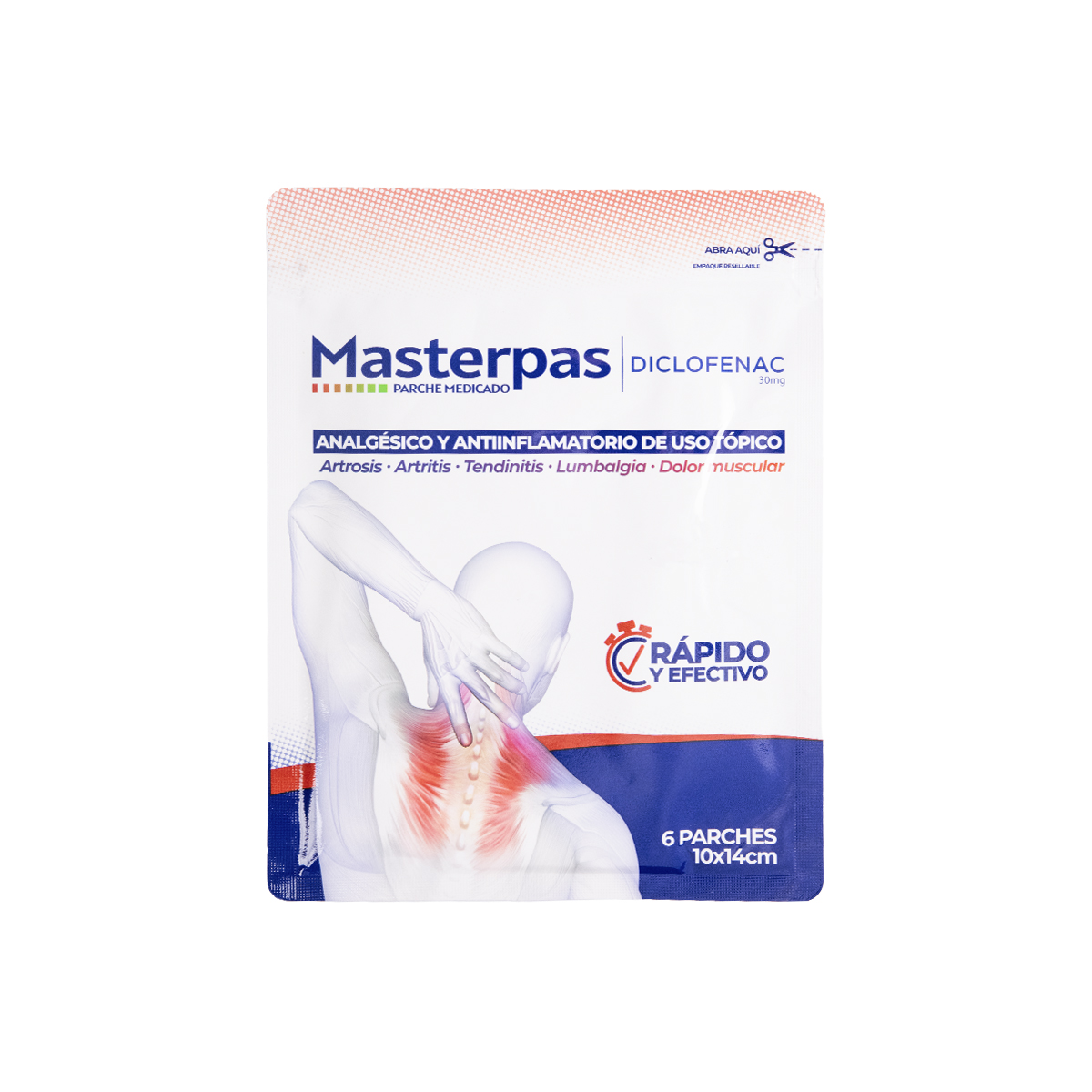 Parche Masterpas Diclofenac - 6 Unidades - 1085486
