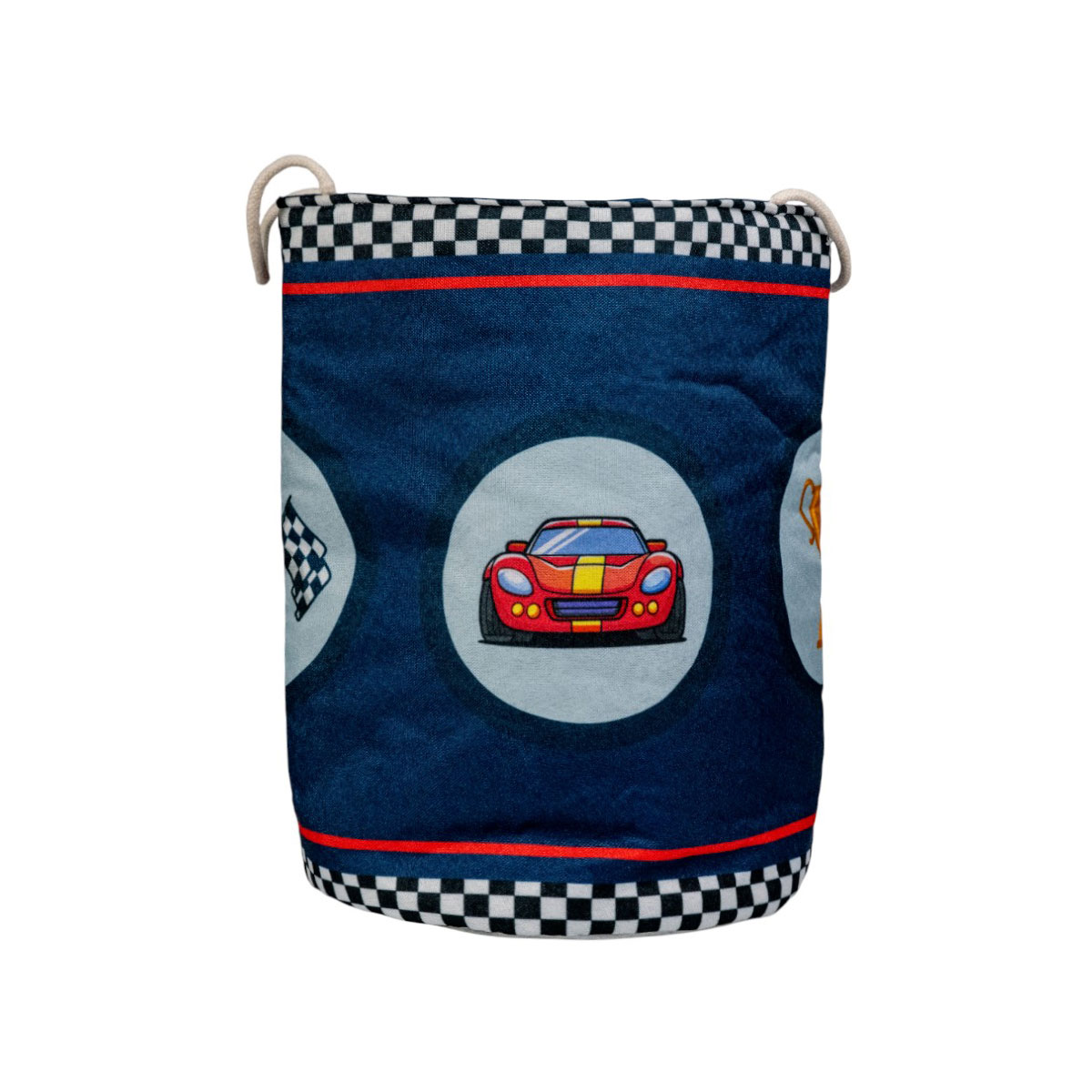 Canasta Comfort Living Race Cars Azul 30x50cm - 1085700