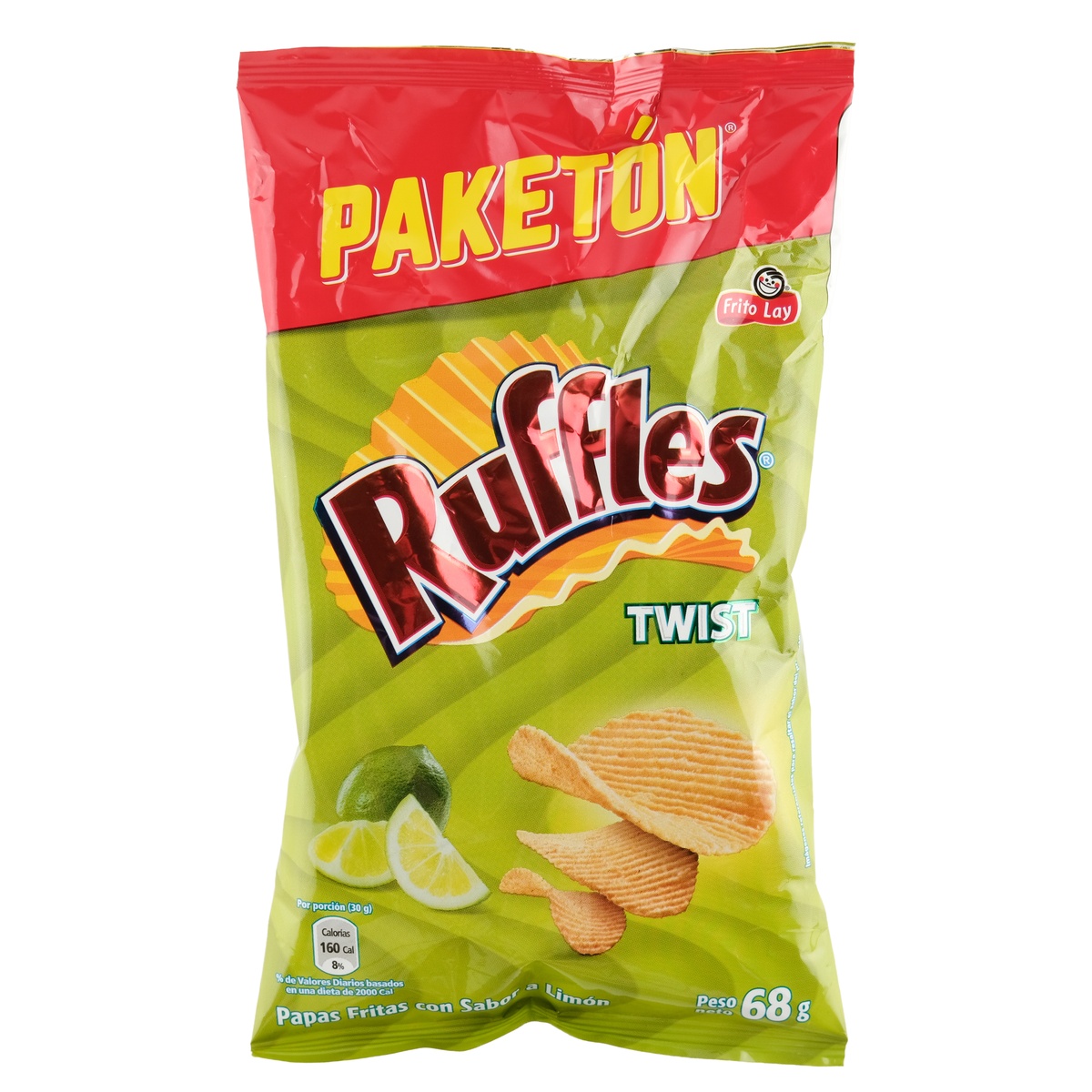 Papas Ruffles Twist Limón 68 g - 1087631