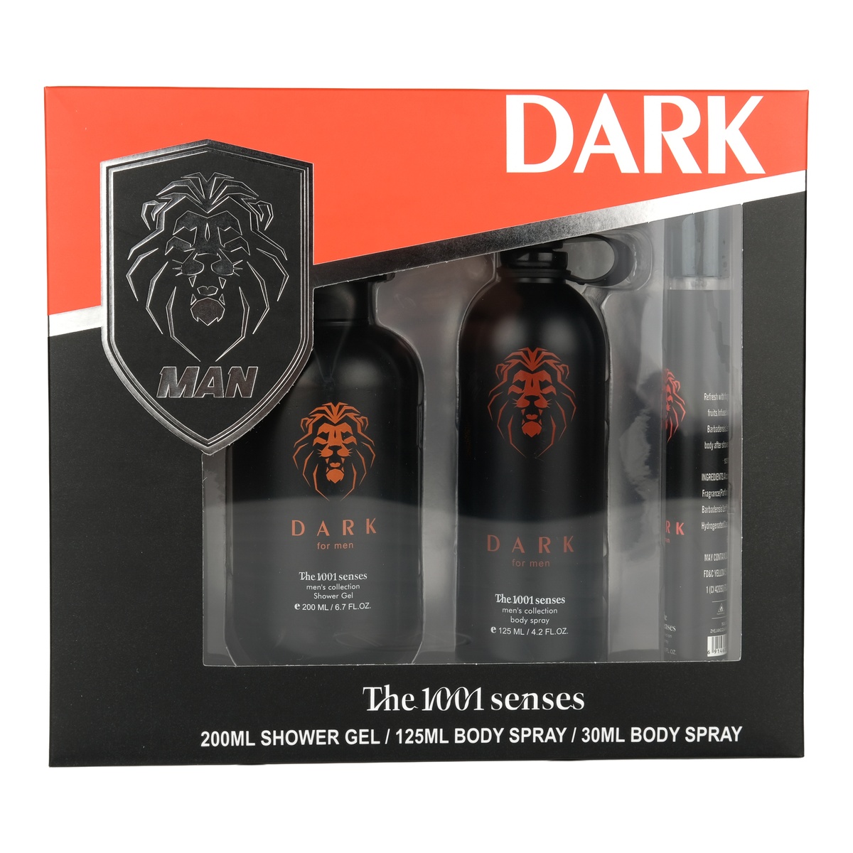 Set Dark The 1001 Senses Shower Gel, Body Spray más Deo Body Spray for ...