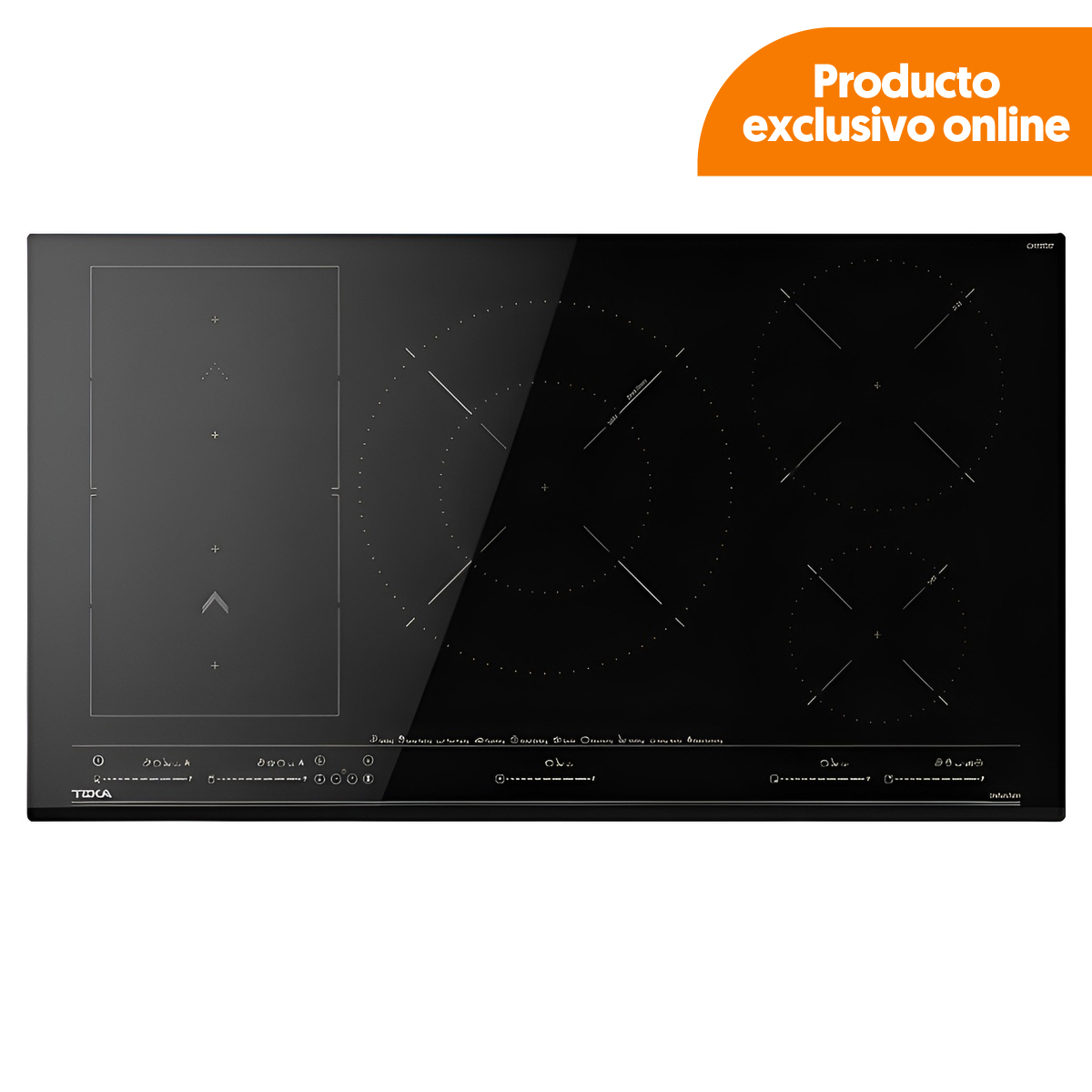 Encimera de Inducción Teka 5 Zonas de Cocción 90cm Negra | IZS 97630 ...