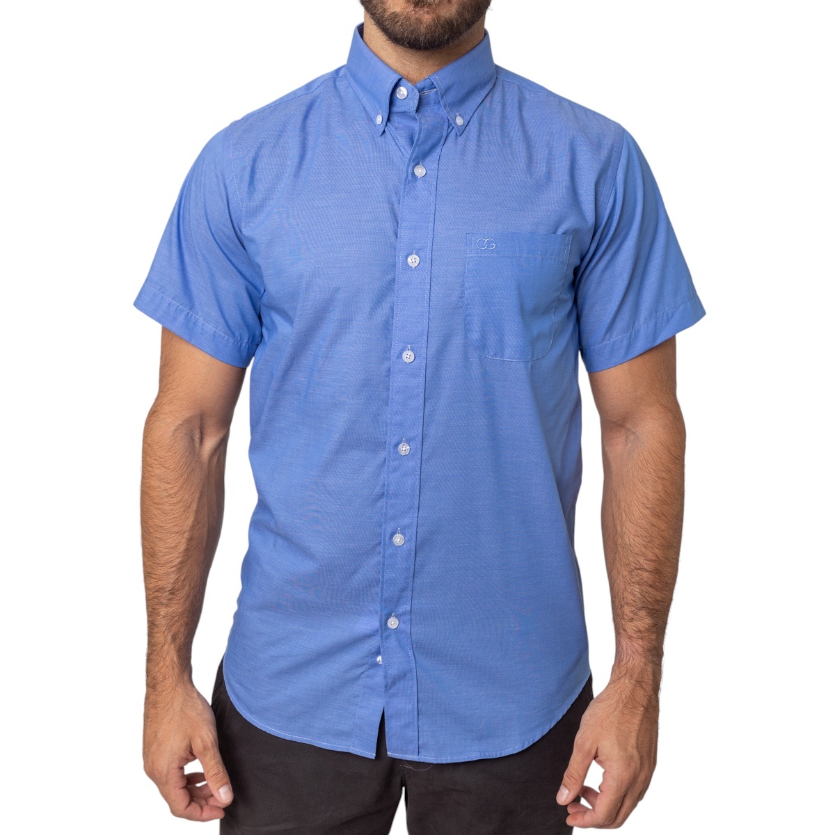 Camisa Hombre Oggi Manga Corta Tejido Plano - Varios Colores - 1062054