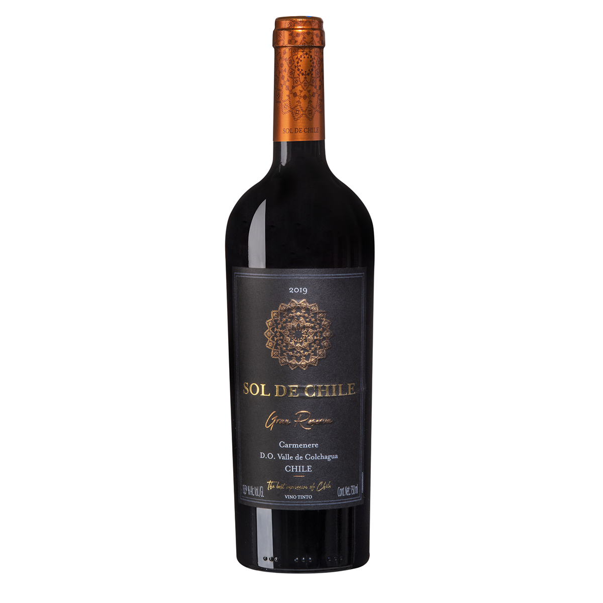 Vino Tinto Sol de Chile Gran Reserva Carmenere 750ml - 925727