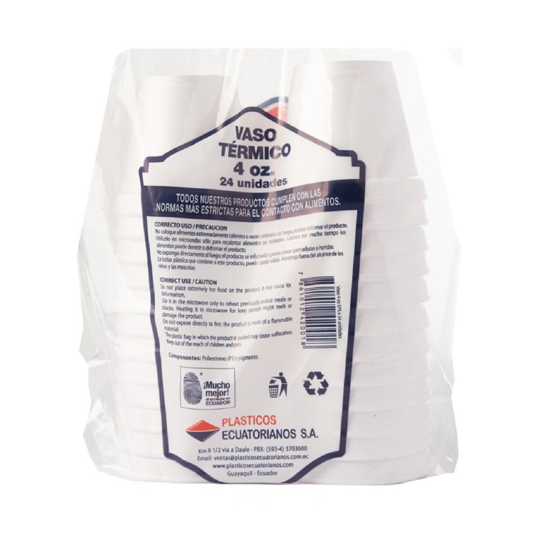 Pack 24 Uds Vasos Desechables Alegría Térmicos 4 oz - 910324