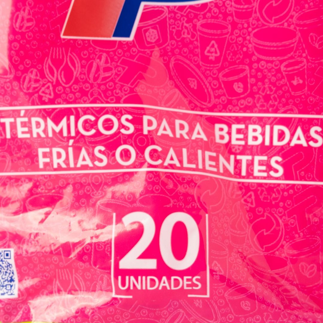Pack 20 Uds Vasos Desechables Plastro Térmicos 8 oz - 909664