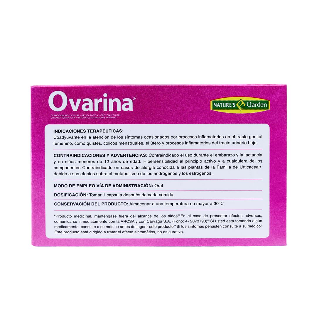 Ovarina Nature’s Garden 40 Cápsulas - 914325