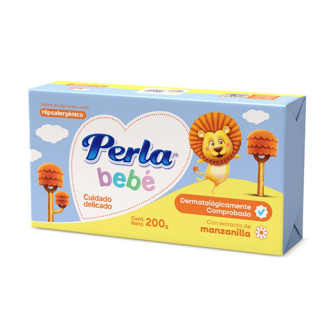 Jabón en Barra Perla Bebé Manzanilla Amarillo 200 g - 910693