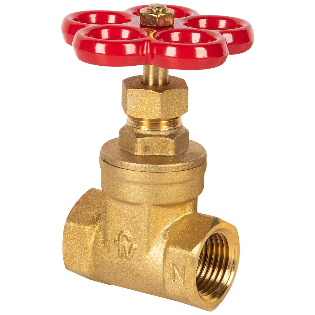Válvula de Paso Fv Tipo Exclusa Dorado - Varias Medidas - 1062615