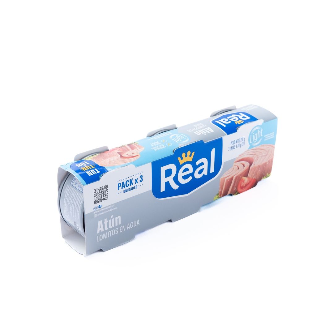 Pack 3 Uds Atún Real Lomitos en Agua Light 70g - 923531
