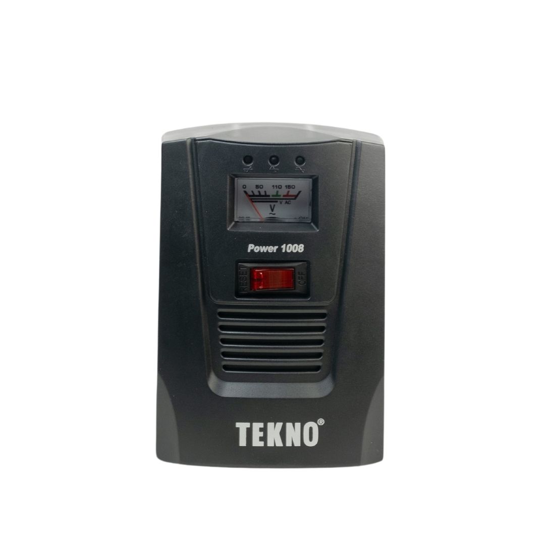 Regulador de Voltaje Tekno Negro 8 Tomas 1000VA 400W con Voltímetro ...
