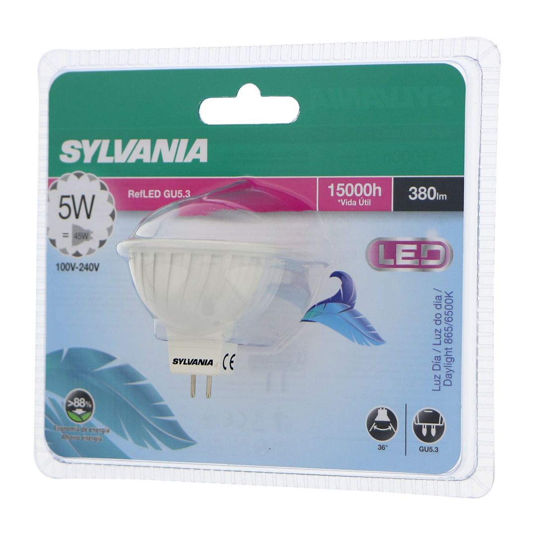 Foco Led Dicroico Sylvania 5W GU5.3 Luz Día - 894983