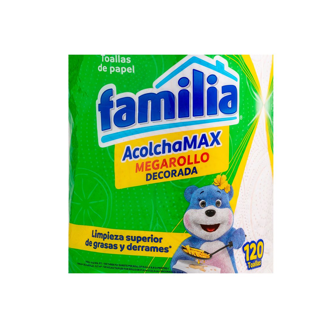 Toalla de Cocina Familia Acolchamax Megarollo- 120 Hojas - 896500