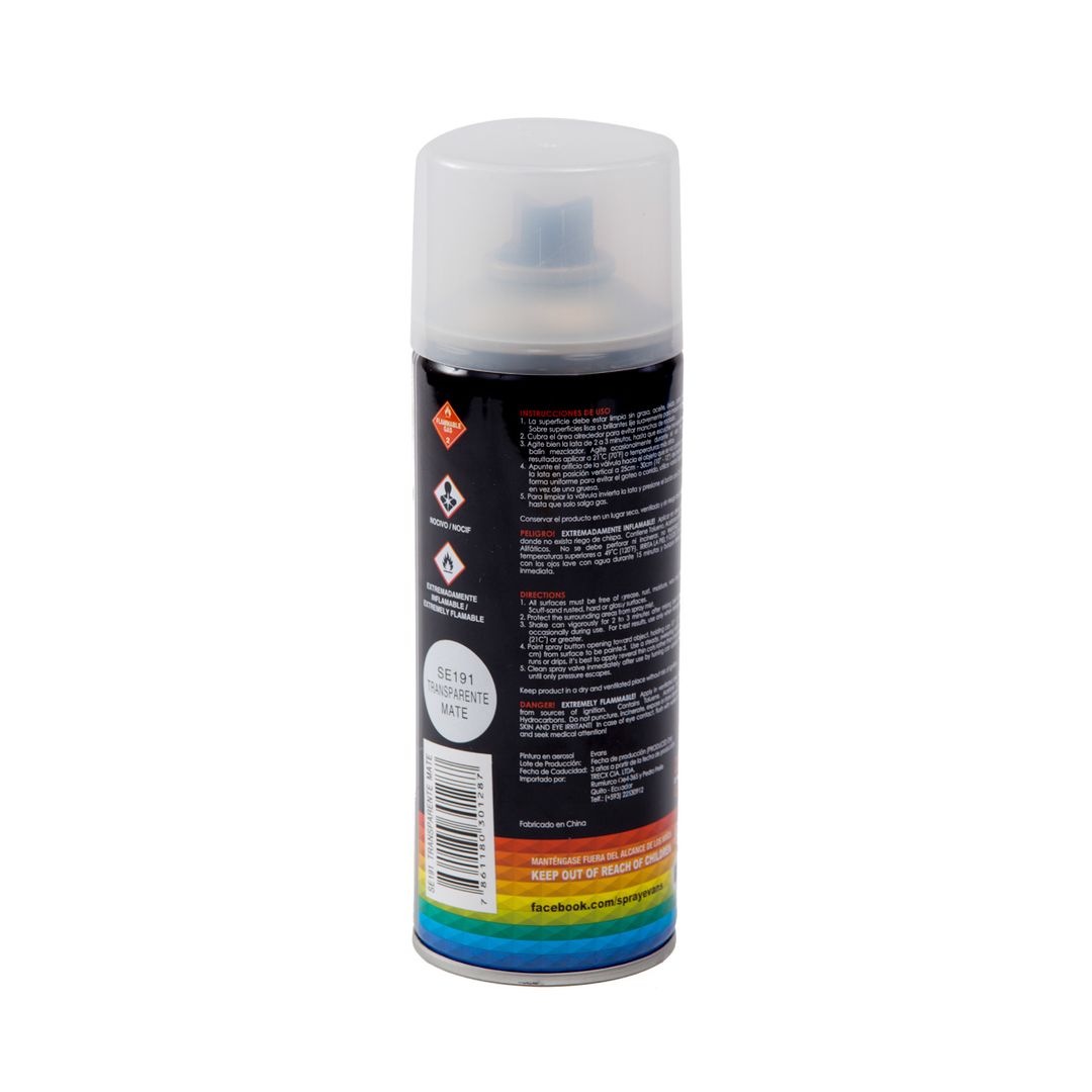 Pintura Evans Aerosol Transparente Mate - 400ml - 898024