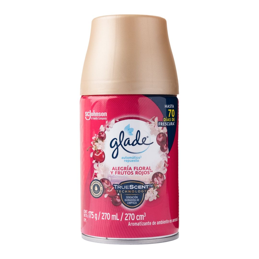 Repuesto para Aromatizante Automático Glade Alegría Floral y Frutos Rojos 270ml - 921566