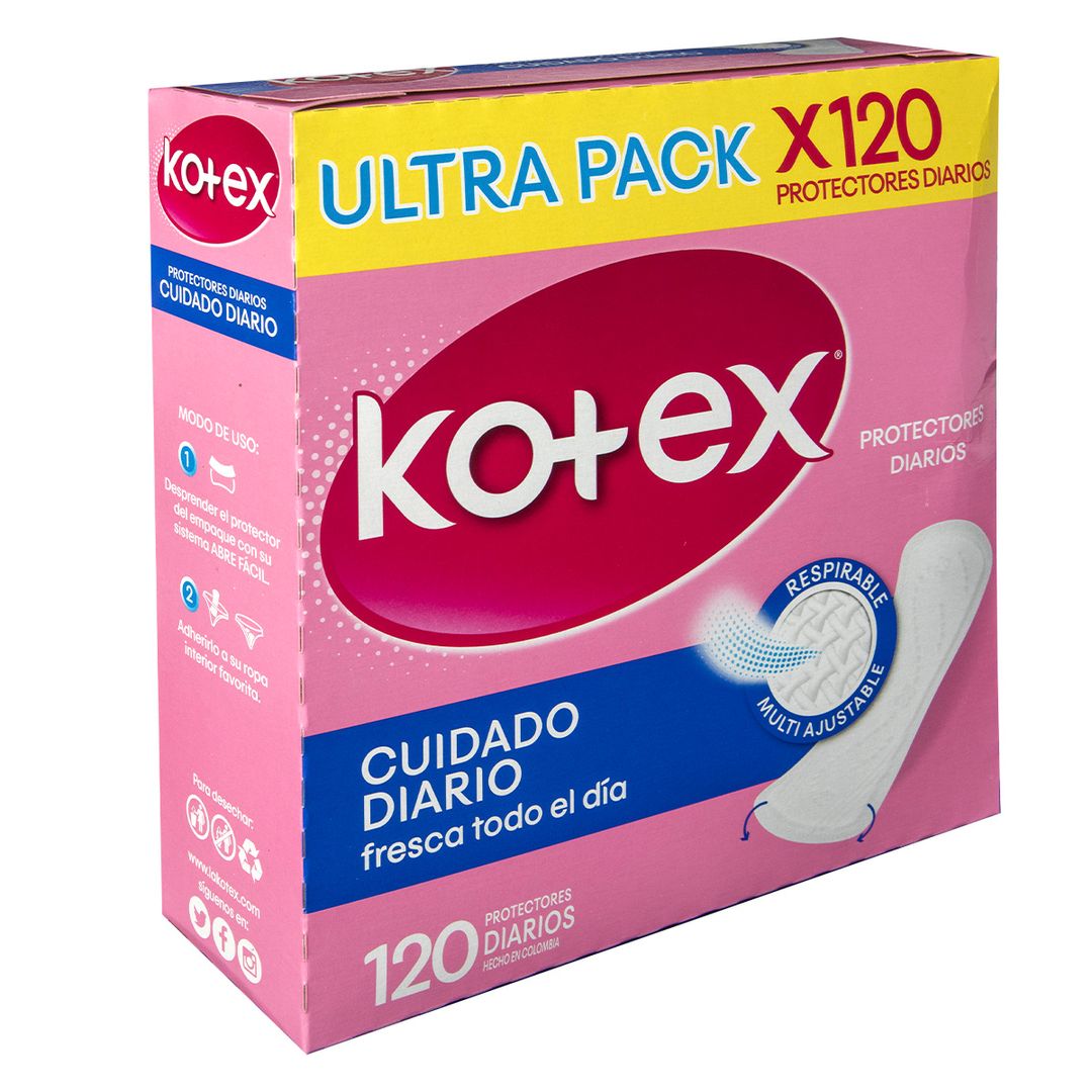 Protectores Diarios Kotex Duo - 120 Unidades - 900252
