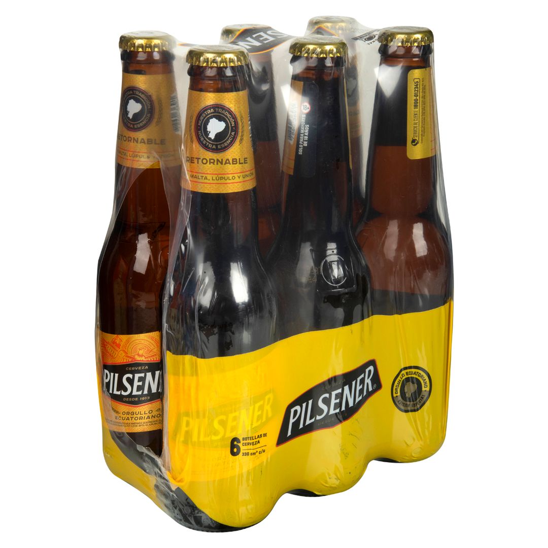 Pilsener Cerveza Botella 6pack 330ml - 902231