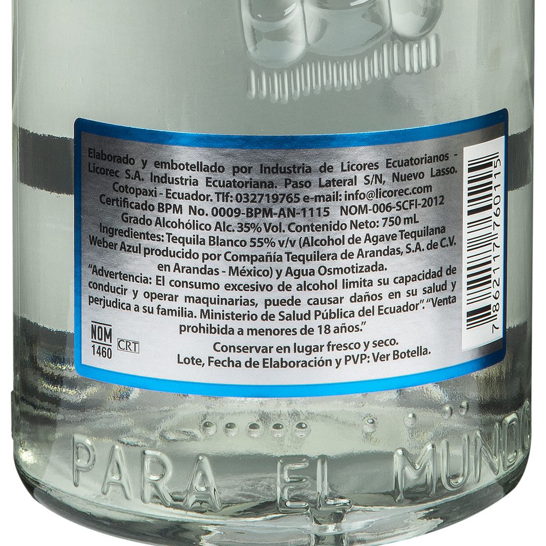 Tequila El Charro Silver 750ml - 901113