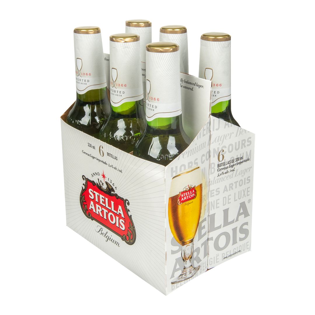 Stella Artois Cerveza Botella 6pack 330ml - 901096