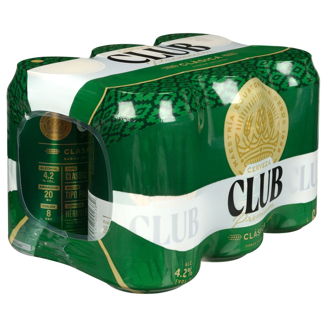 Club Premium Clásica Cerveza Lata 6pack 355ml - 901300