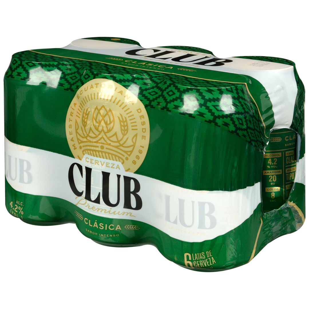 Club Premium Clásica Cerveza Lata 6pack 355ml - 901300