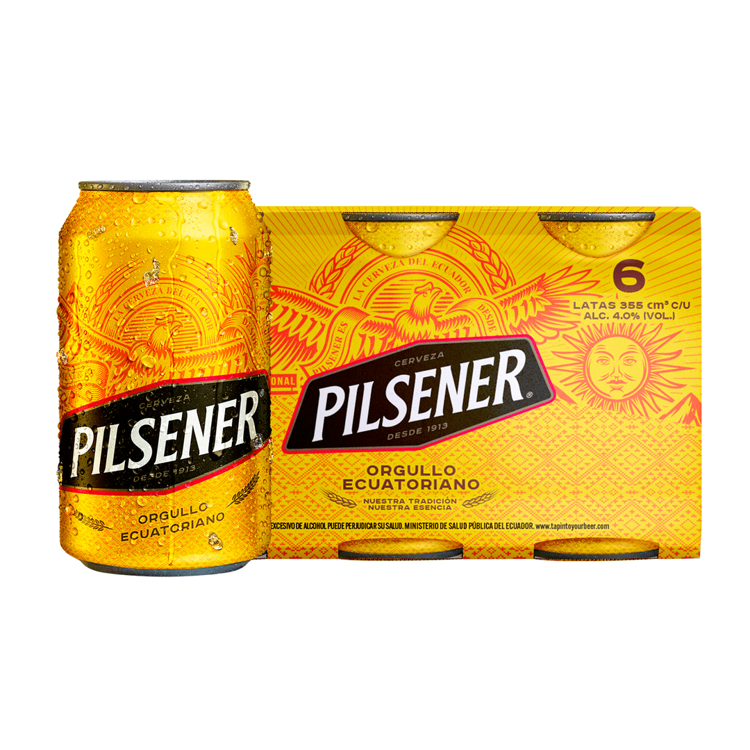 Pilsener Cerveza Lata 6pack 355ml - 901409
