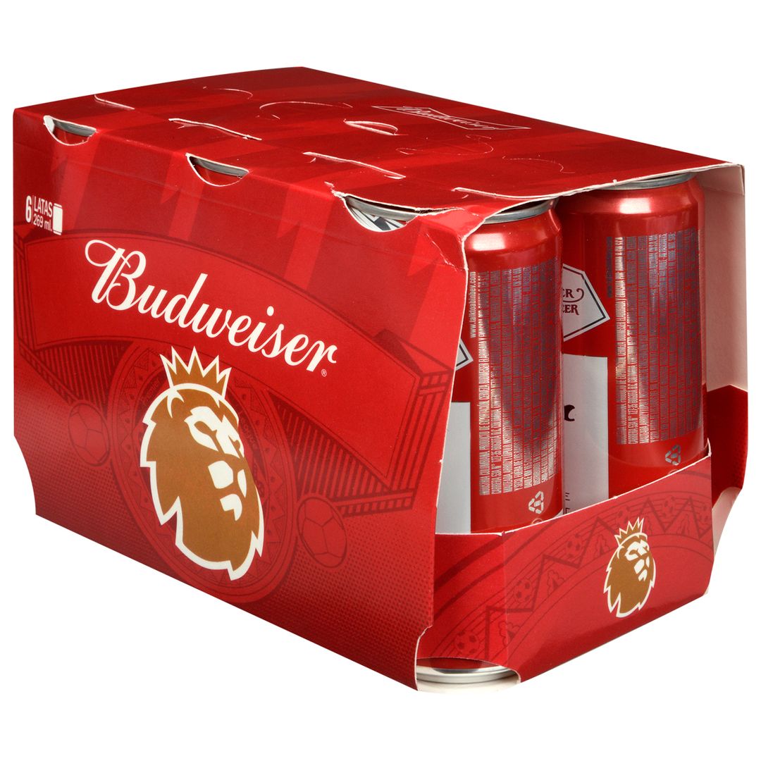 Budweiser Cerveza Lata 6pack 269ml - 901664