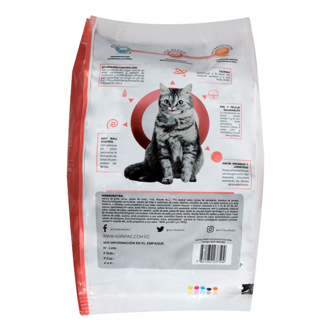 Alimento para Gato NutraPro Gatos y Gatitos Pollo 500g - 904179