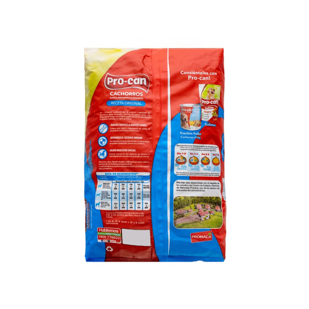 Alimento para Perro Pro-can Cachorro Razas Medianas y Grandes Original ...