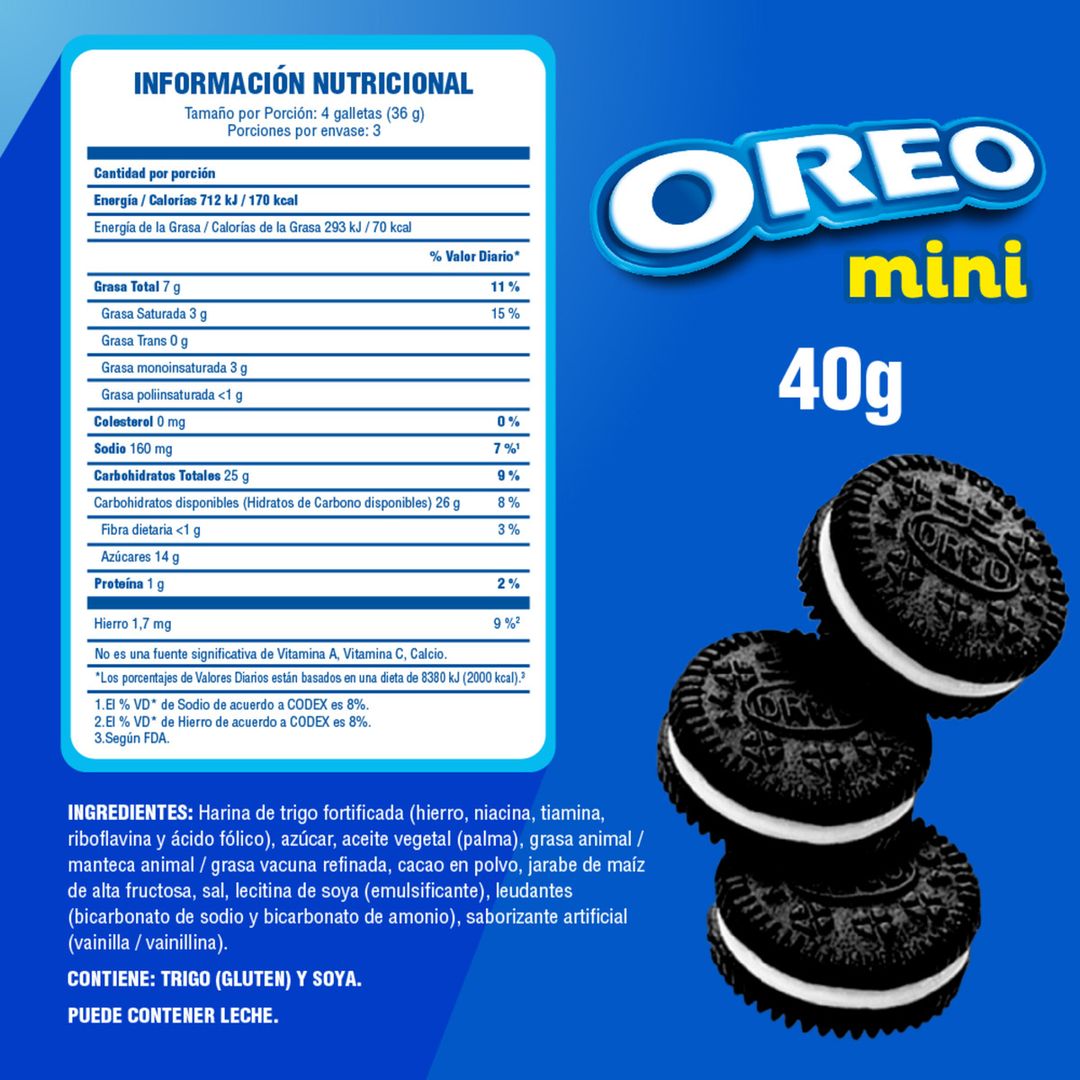 Mini Galletas Oreo Original 40 g - 911365
