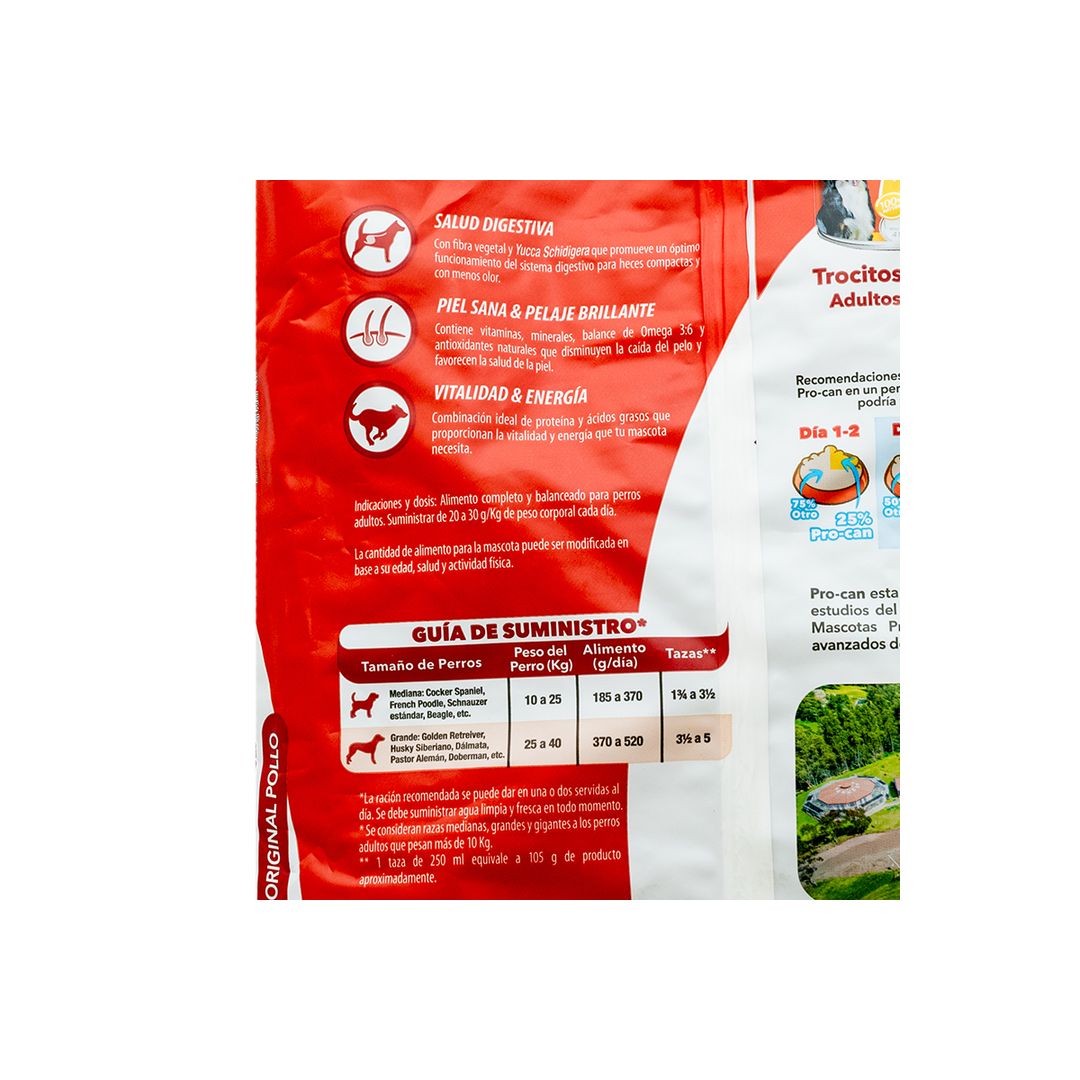 Alimento para Perro Pro-can Adulto Razas Medianas y Grandes Original ...