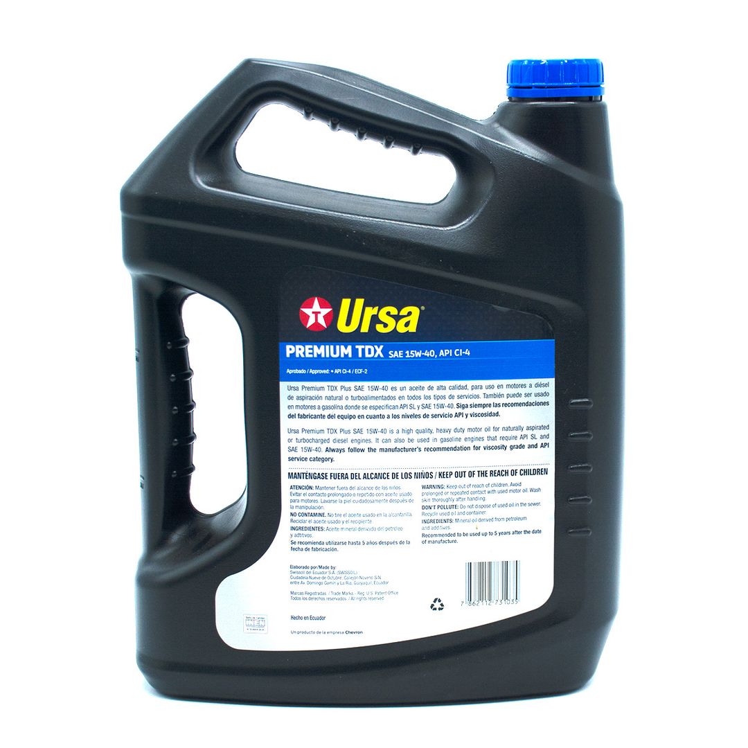Aceite Automotriz Ursa para Motor a Diesel SAE 15W-40 - 1gal - 904491