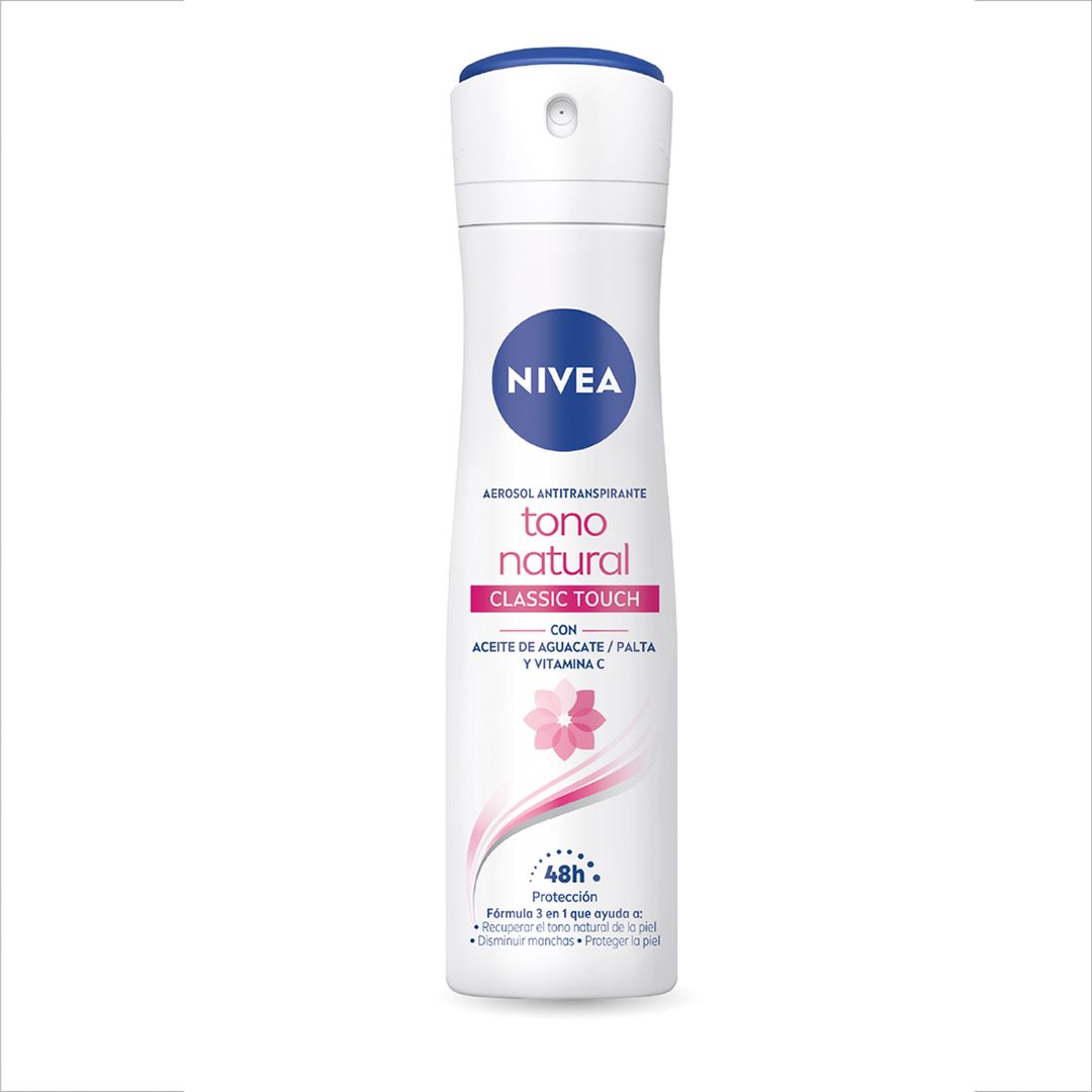 Antitranspirante en Aerosol Nivea Tono Natural Classic Touch for Women ...