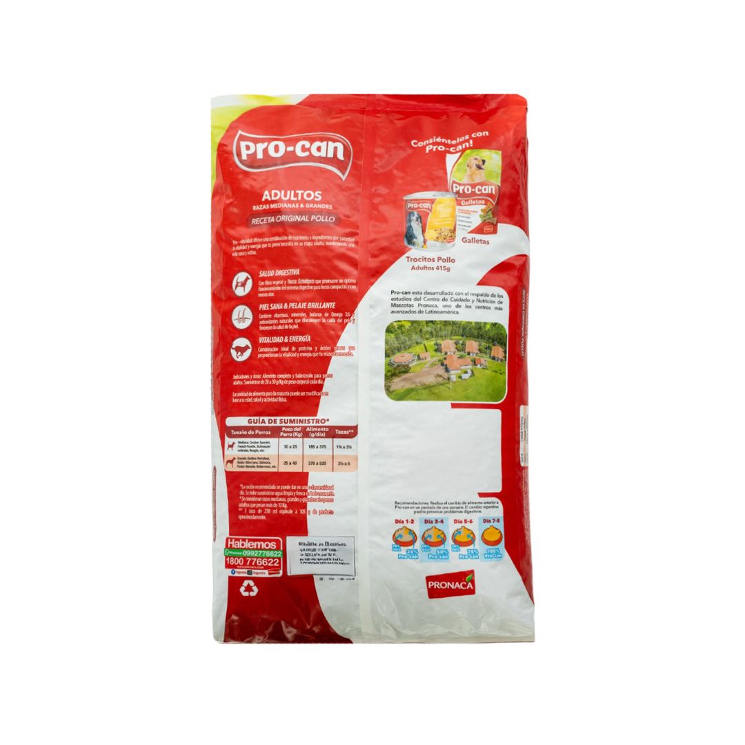 Alimento para Perro Pro-can Adulto Razas Medianas y Grandes Original ...