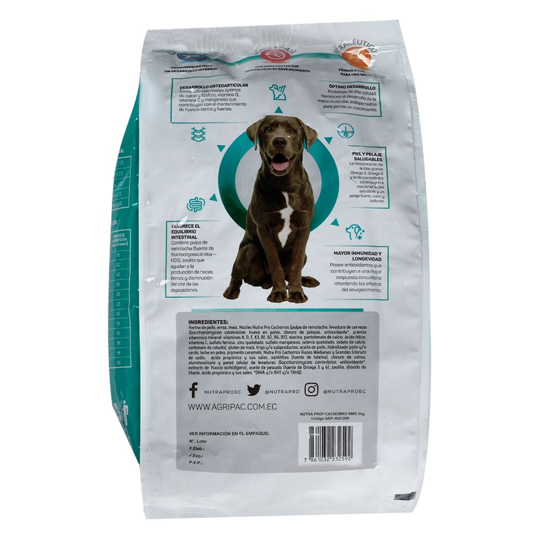 Alimento para Perro NutraPro Cachorro Razas Medianas y Grandes 2kg - 905774