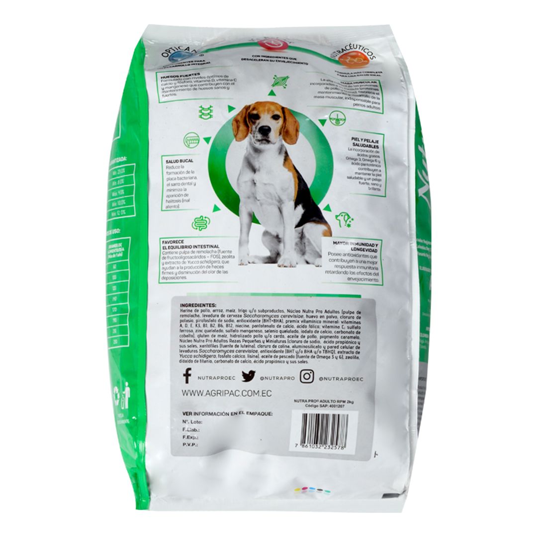 Alimento para Perro NutraPro Adulto Razas Pequeñas 2kg - 905772
