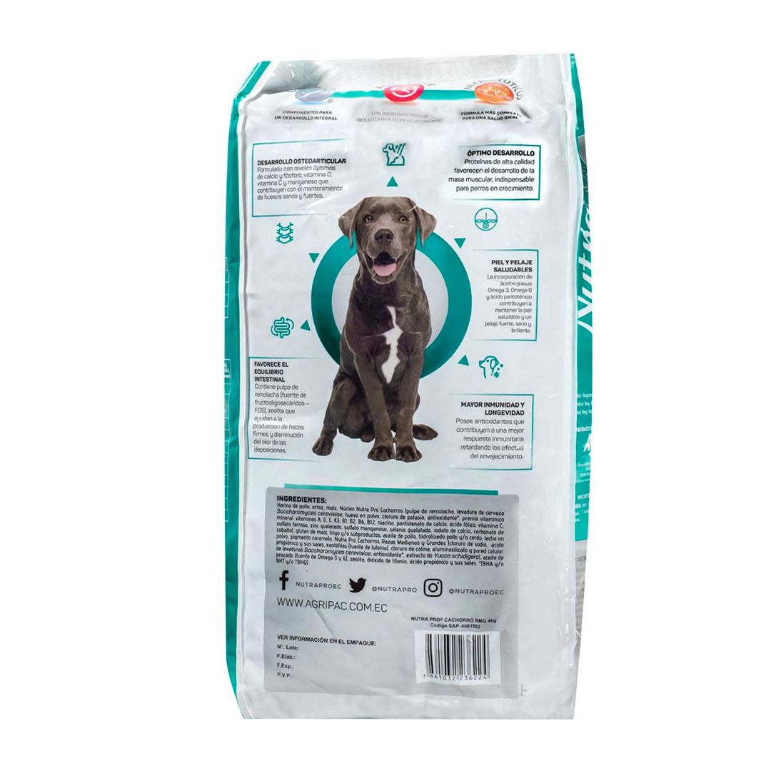Alimento para Perro NutraPro Cachorro Razas Medianas y Grandes 4kg - 905779
