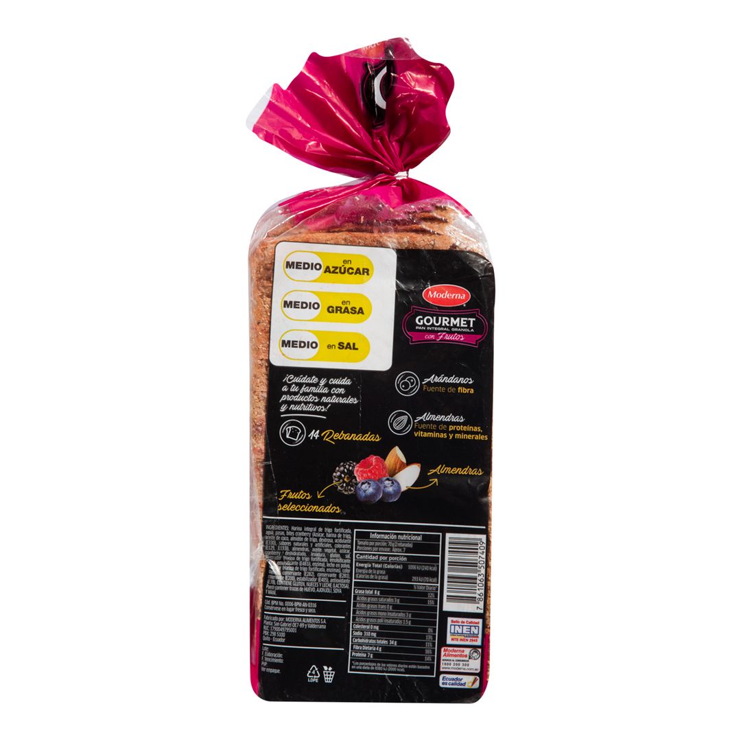 Pan La Moderna Gourmet 500 g - Varios Sabores - 1063540