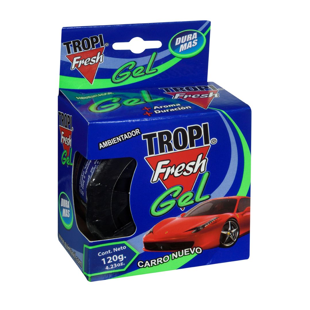 Ambientador Tropi Fresh para Auto en Gel Carro Nuevo 120g - 907552