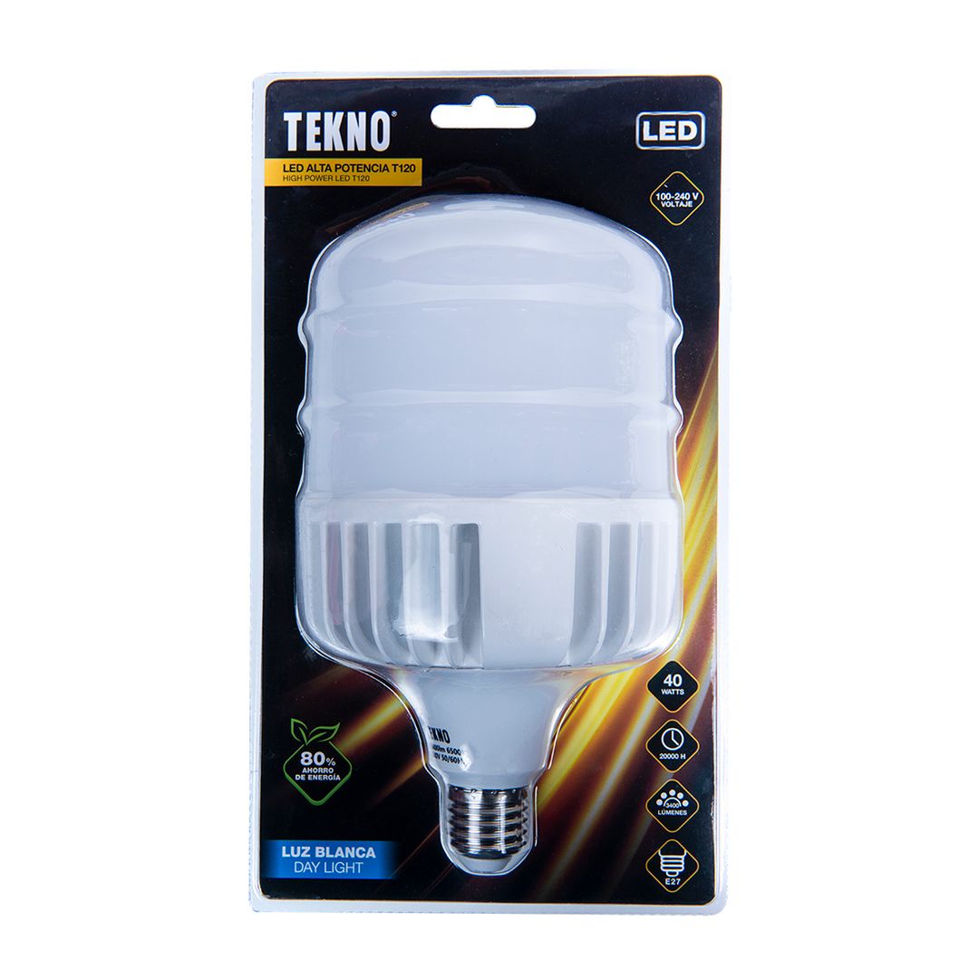Foco Led Alta Potencia Tekno 40W E27 Luz Blanca - 908097
